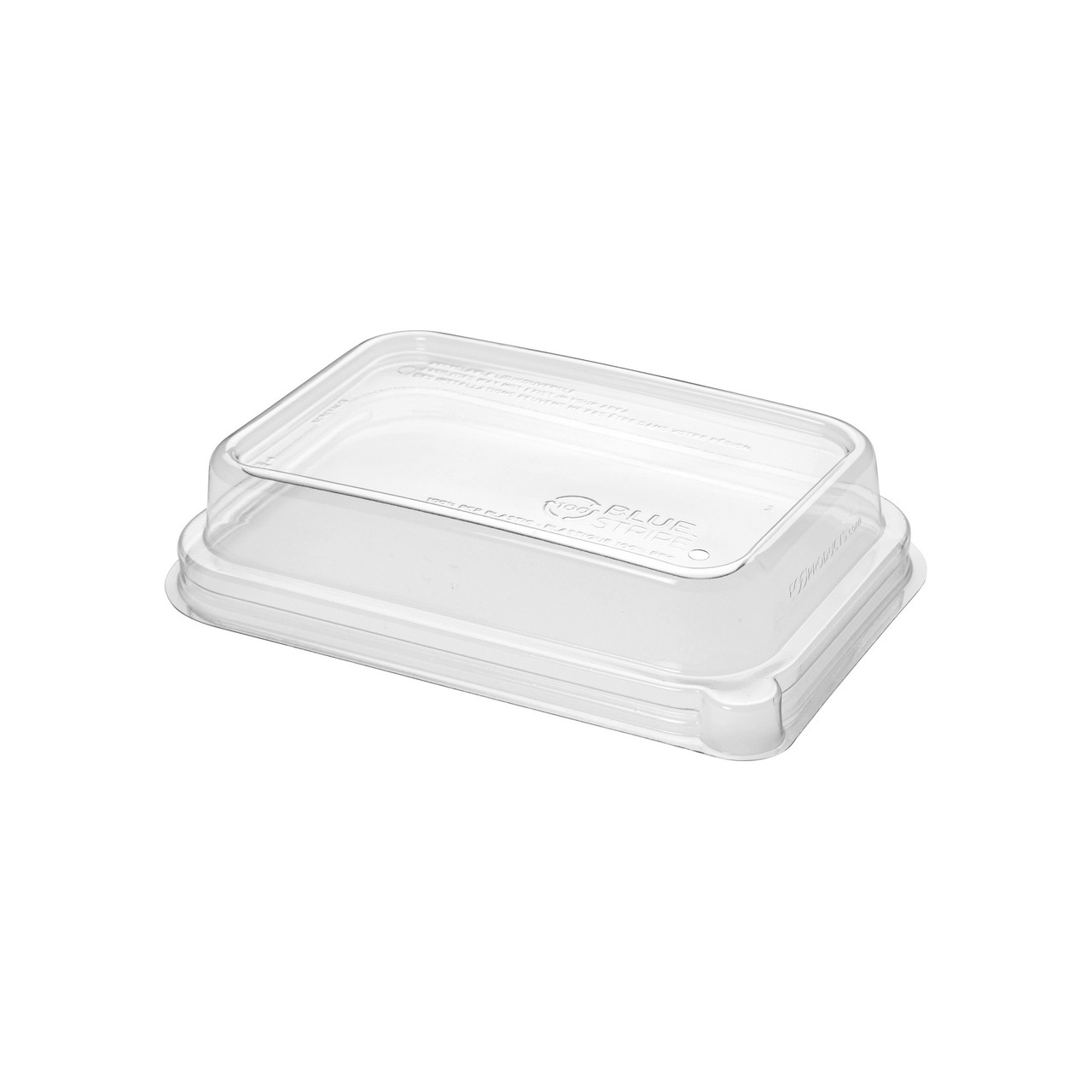 12-16oz WorldView™ Dome RPET Lid for Rectangular Containers, Clear