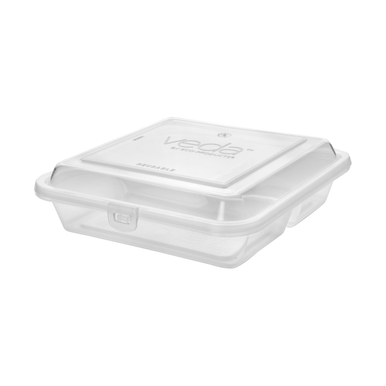 8in, 3-Compt Clamshell, Reusable