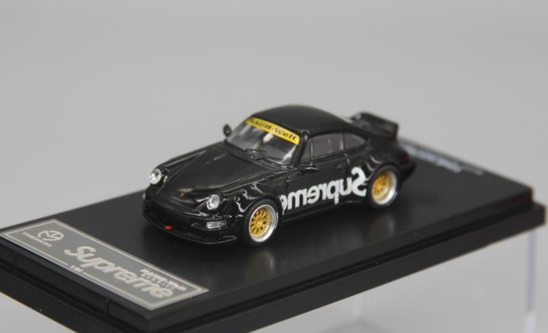 1/64 Time Micro Porsche 911 964 RWB Black Supreme Edition Car Model ...