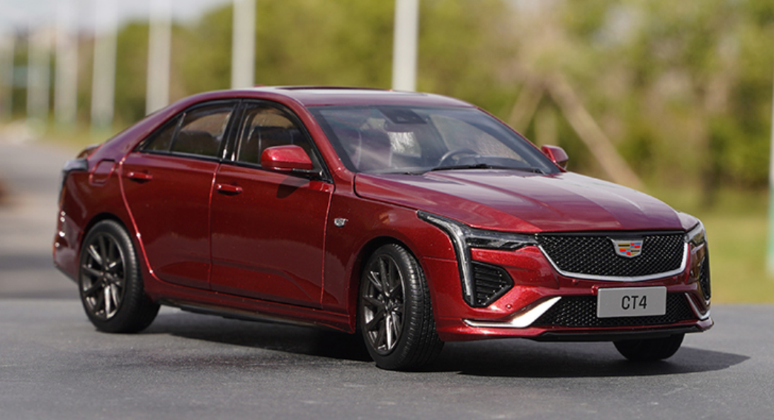 1/18 Dealer Edition Cadillac CT4 (Red) Diecast Car Model - LIVECARMODEL.com