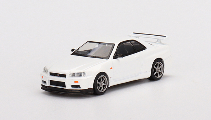 1/64 MINI GT Nissan Skyline GT-R (R34) V-Spec N1 White Diecast Car ...