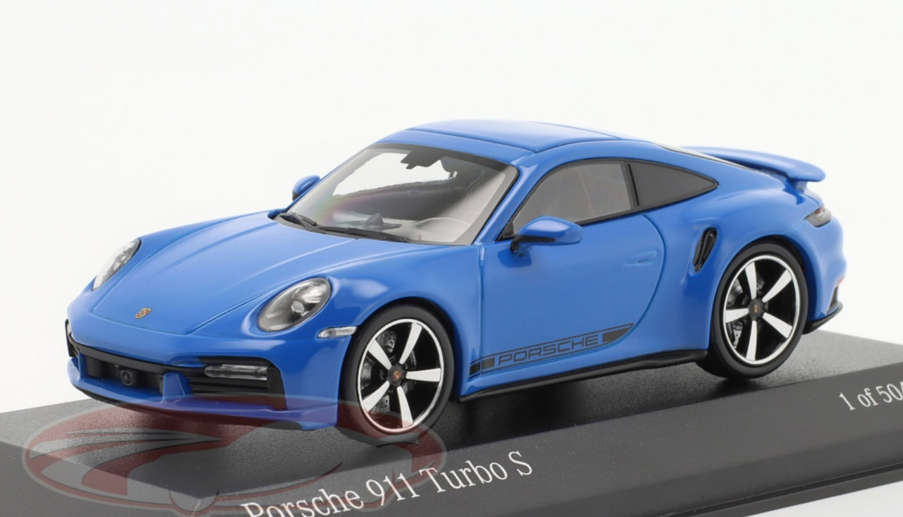 1/43 Minichamps 2020 Porsche 911 (992) Turbo S Coupe (Shark Blue) Car ...