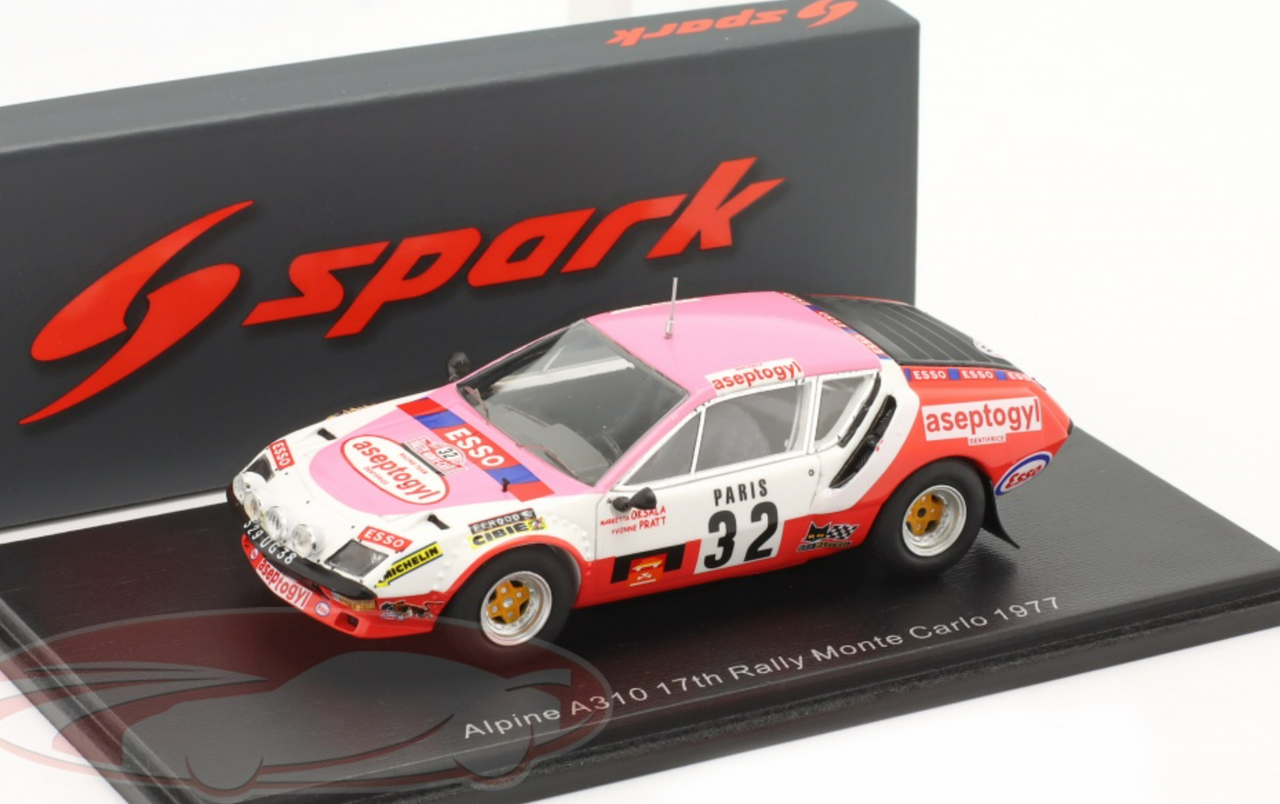 1/43 Spark 1977 Renault Alpine A310 V6 #32 Rallye Monte Carlo Team ...