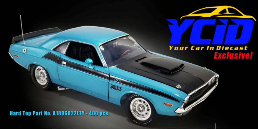 1/18 ACME 1970 Dodge Challenger hard Top Diecast full open (Limit 400 ...