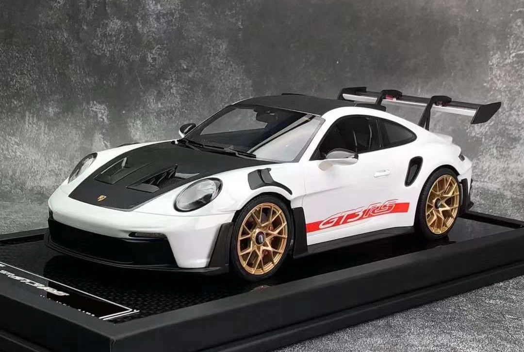 1/18 VIP Porsche 911 992 GT3 RS (Creme White) Resin Car Model Limited ...