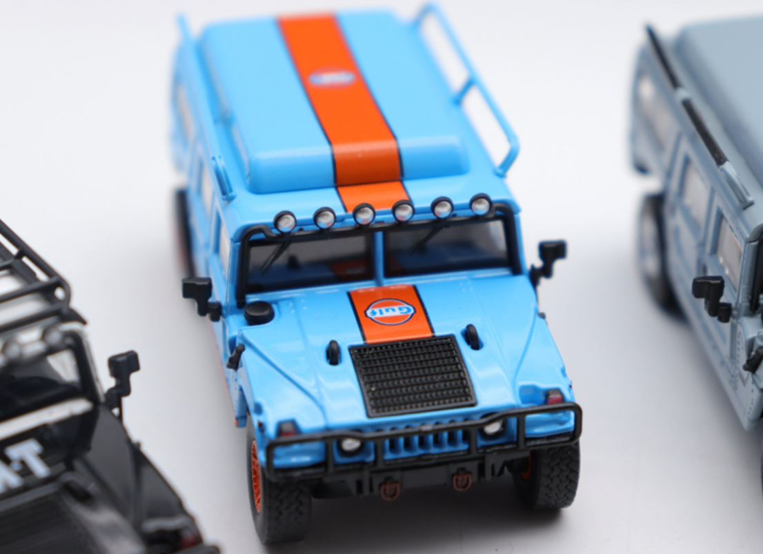 1/64 Master Hummer H1 (Blue) Gulf Version Car Model - LIVECARMODEL.com