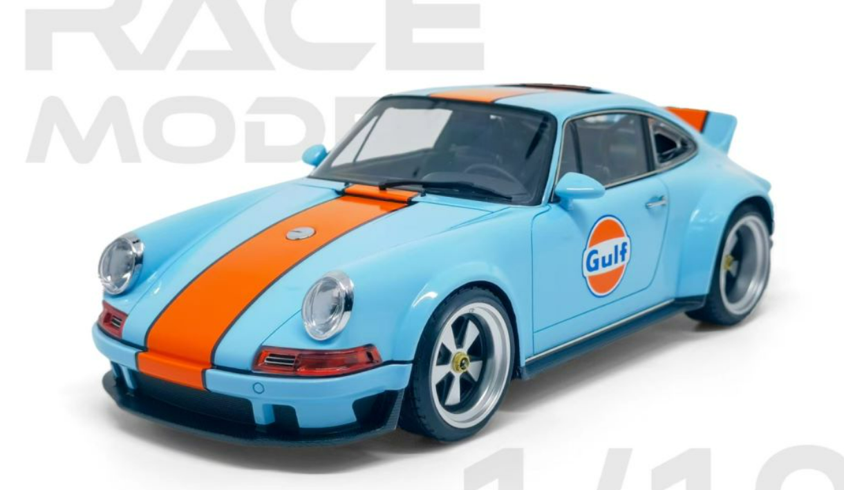 1/18 Poprace Porsche 911 964 Singer DLS Gulf Liver Resin Car Model ...