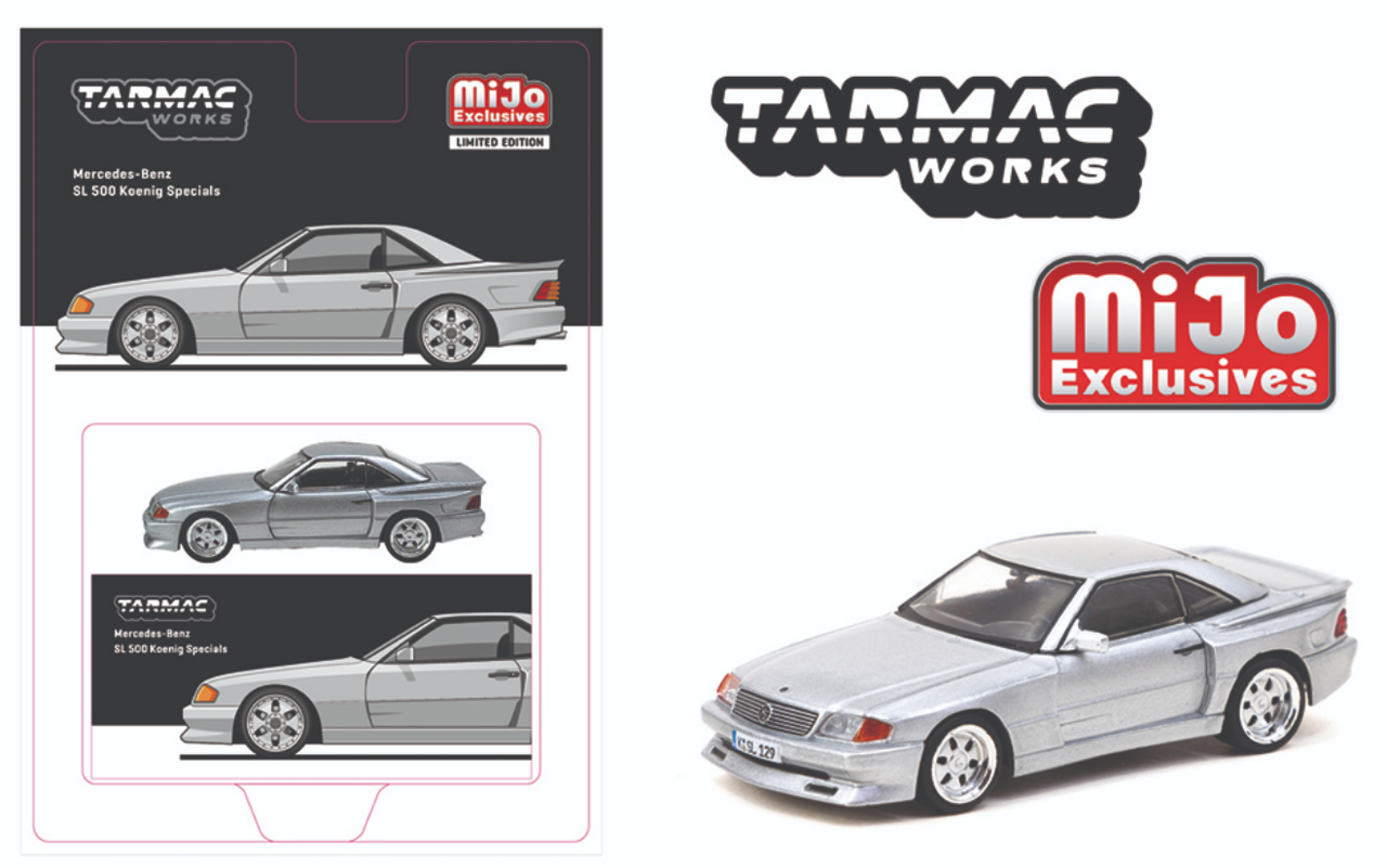 1 64 Tarmac Works Mercedes-benz Sl 500 Koenig Specials (silver) Diecast