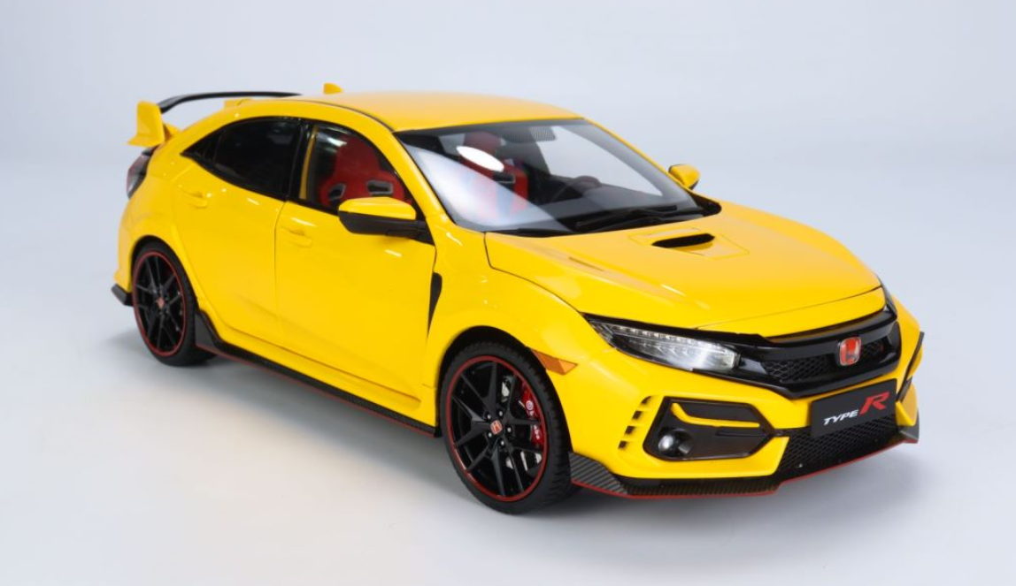 1/18 LCD 2020 Honda Civic Type-R Type R TypeR FK8 (Yellow) Diecast Car ...