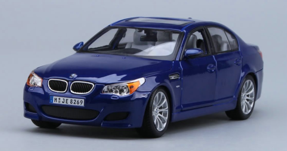 1/18 Maisto BMW M5 E60 (Blue with Silver Rims) Diecast Car Model ...