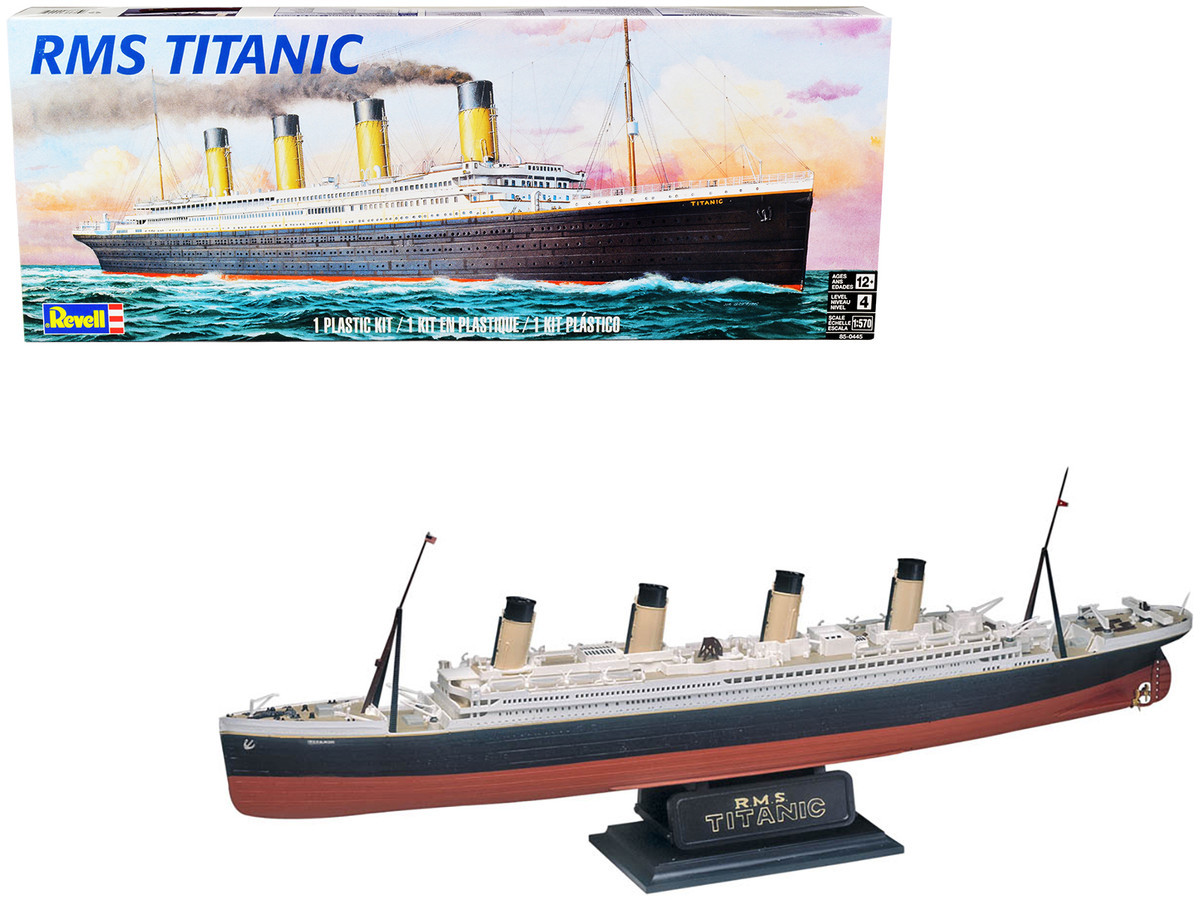 1/570 Revell Level 4 Model Kit RMS Titanic Passenger Liner Ship Model ...