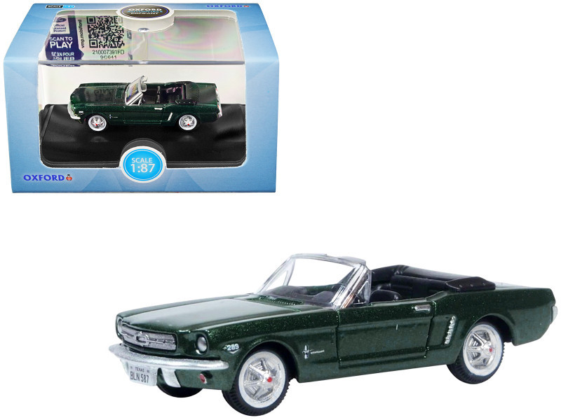 1965 Ford Mustang Convertible Ivy Green Metallic 1/87 (HO) Scale ...