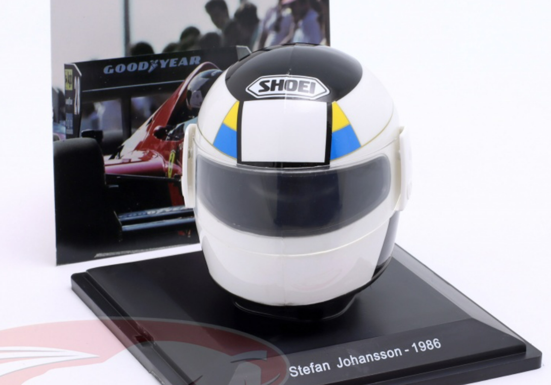 1/5 Spark 1986 Formula 1 Stefan Johansson #28 Ferrari F1/86 Helmet ...