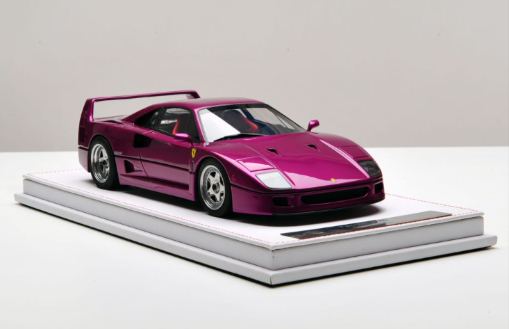 1/18 GL model Ferrari F40 Purple Resin Car Model - LIVECARMODEL.com