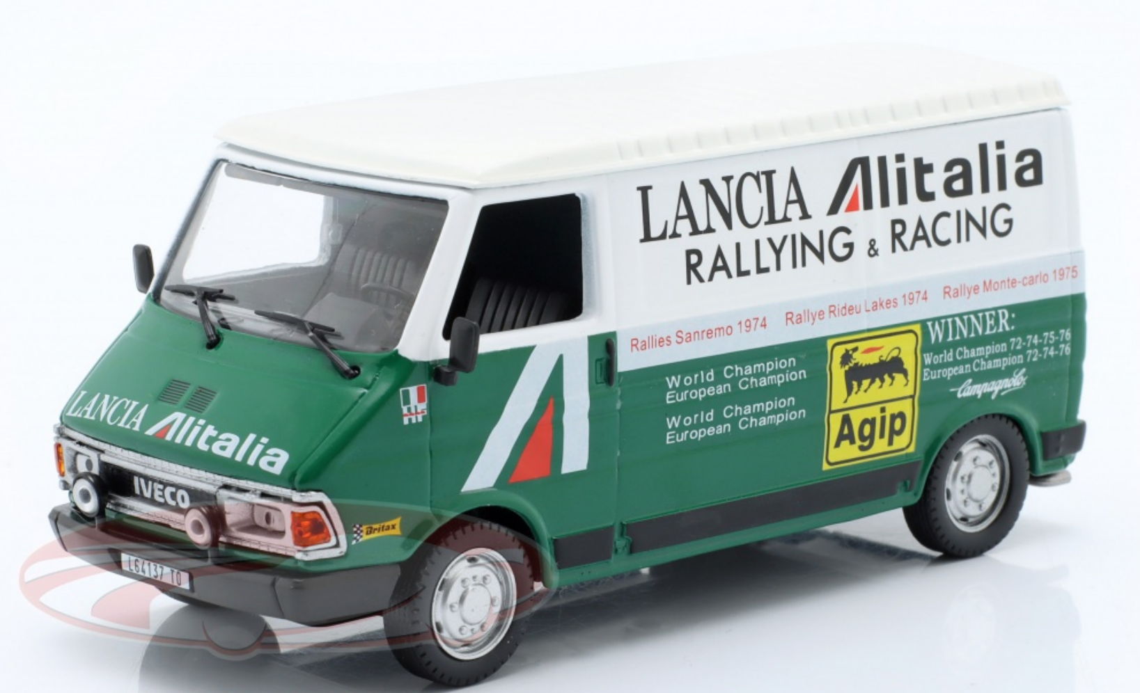 1/43 Ixo 1974 Fiat 242 Van Alitalia Lancia Rallye Service Car Model ...