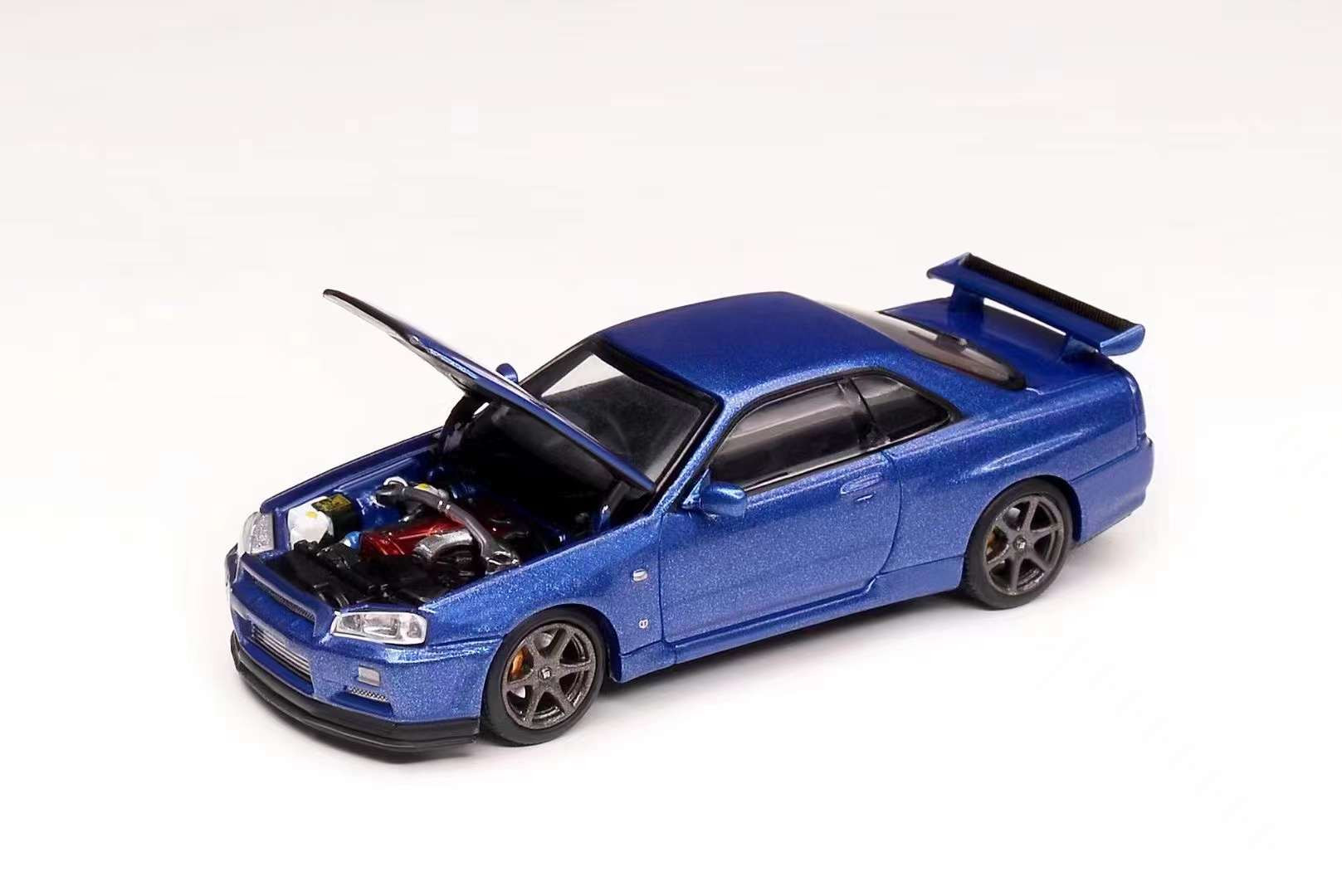 1/64 Motorhelix Nissan Skyline GT-R GTR R34 V-Spec II (Bayside Blue ...