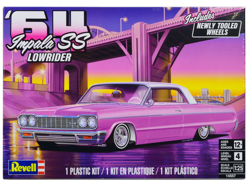 Level 4 Model Kit 1964 Chevrolet Impala SS Lowrider 1/25 Scale Model by ...