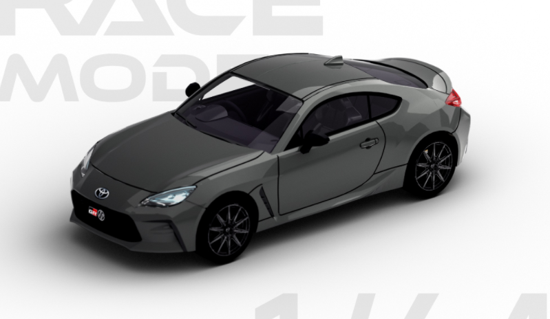 1/64 POPRACE 2022 Toyota GT86 GR 86 (Pavement Grey) Diecast Car Model ...