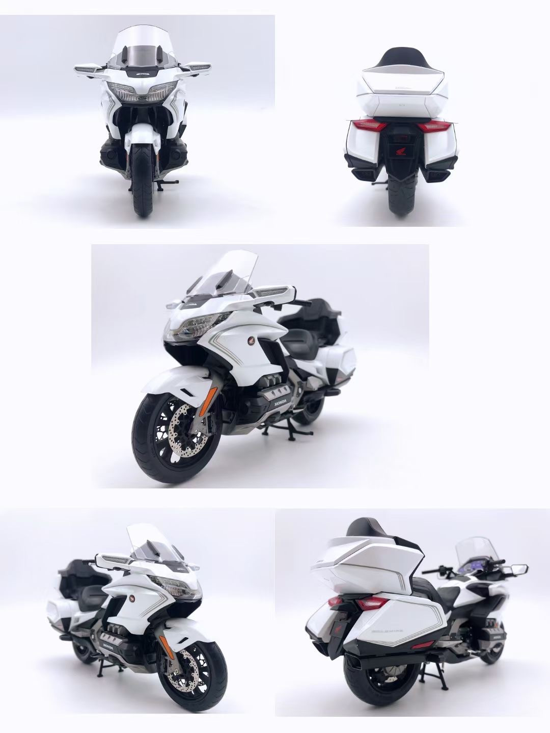 1/12 LCD Honda GL1800 Gold Wing (White) Diecast Car Model ...