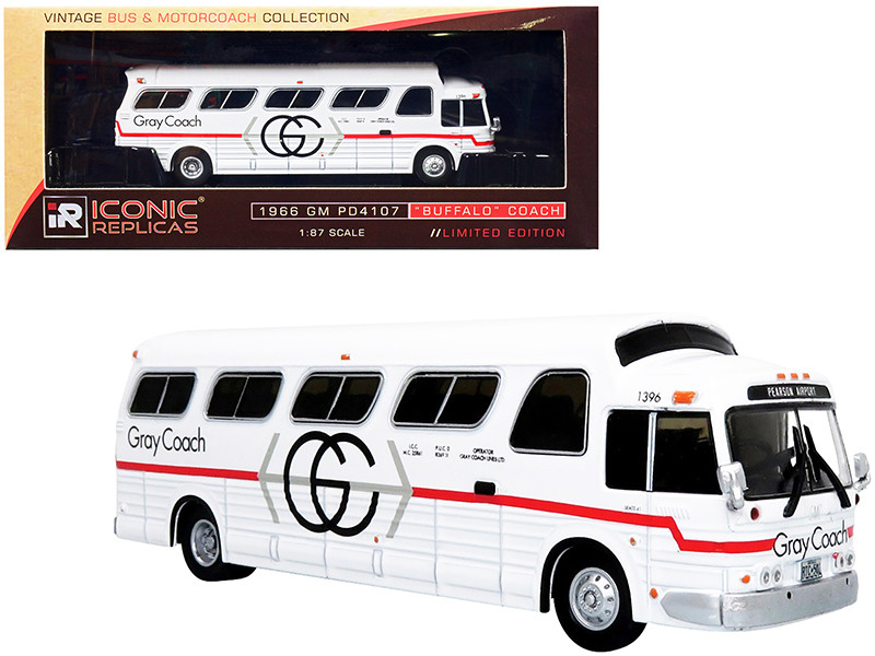 1966 GM PD4107 "Buffalo" Coach Bus "Gray Coach" Destination: "Pearson ...