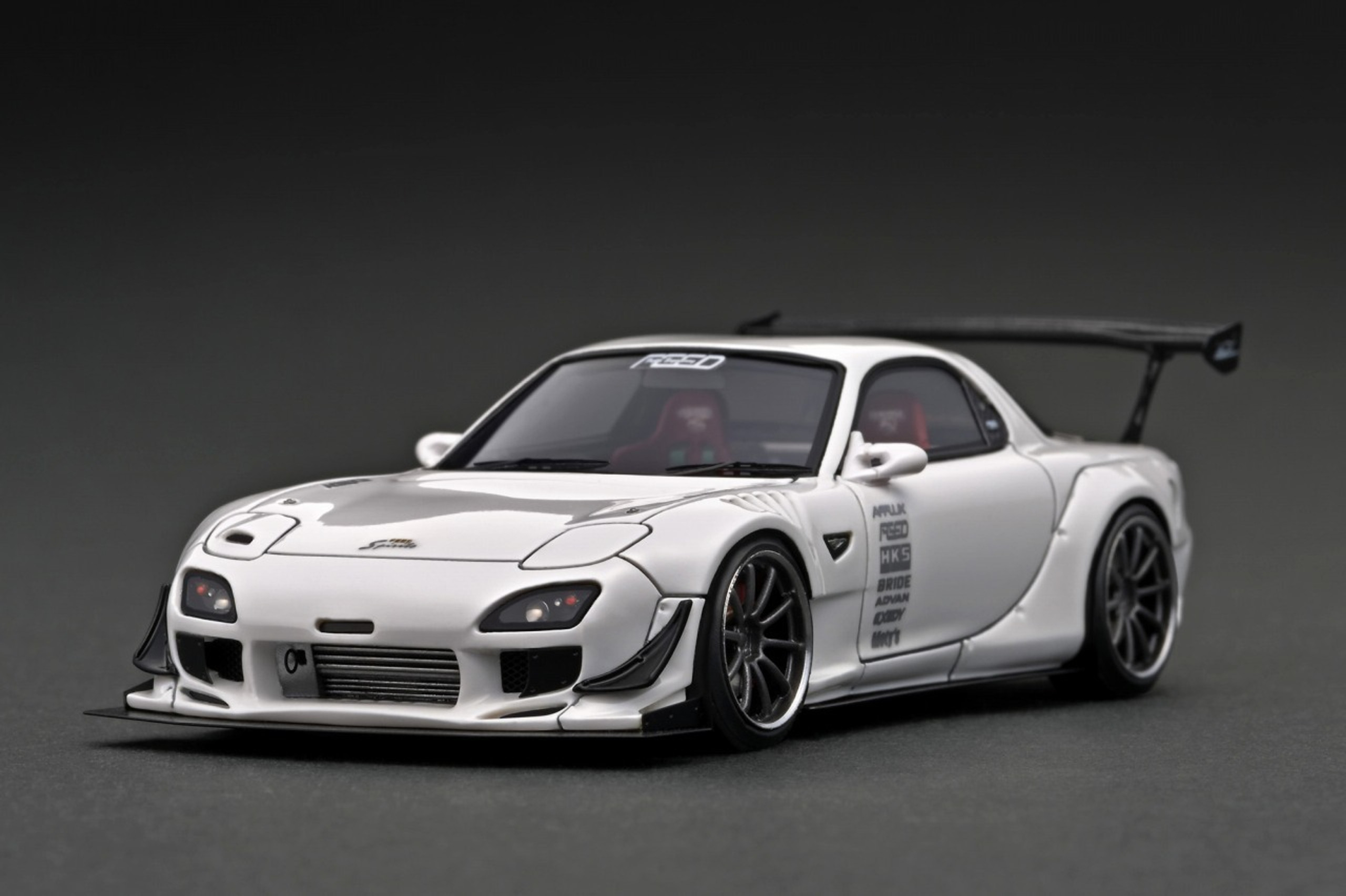 1/43 IG Ignition Model Mazda RX7 RX-7 FEED Afflux GT3 (FD3S) (White) Car Model - LIVECARMODEL.com