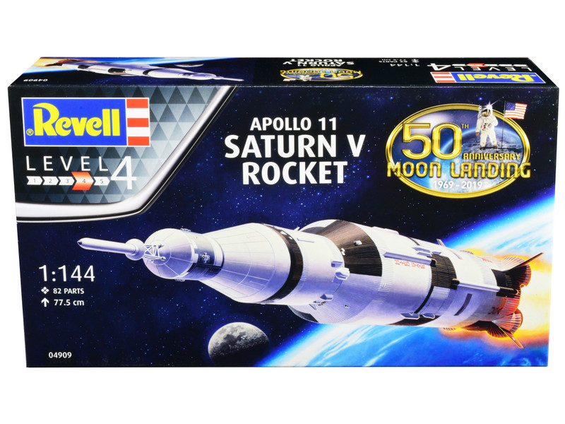 Level 4 Model Kit Apollo 11 Saturn V Rocket "50th Anniversary Moon ...