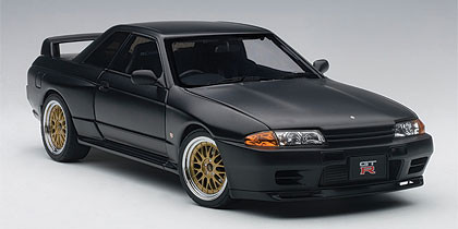 1/18 AUTOart Nissan Skyline GT-R GTR (R32) V-SPEC II TUNED VERSION (MATT BLACK) Limited 1500 ...