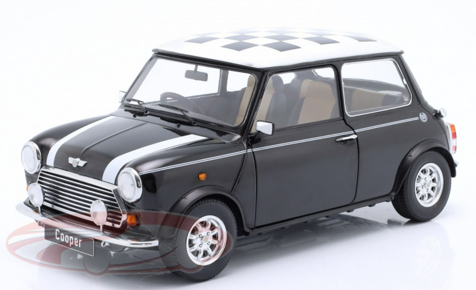 1/12 KK-Scale Mini Cooper RHD (Black & White) Diecast Car Model ...