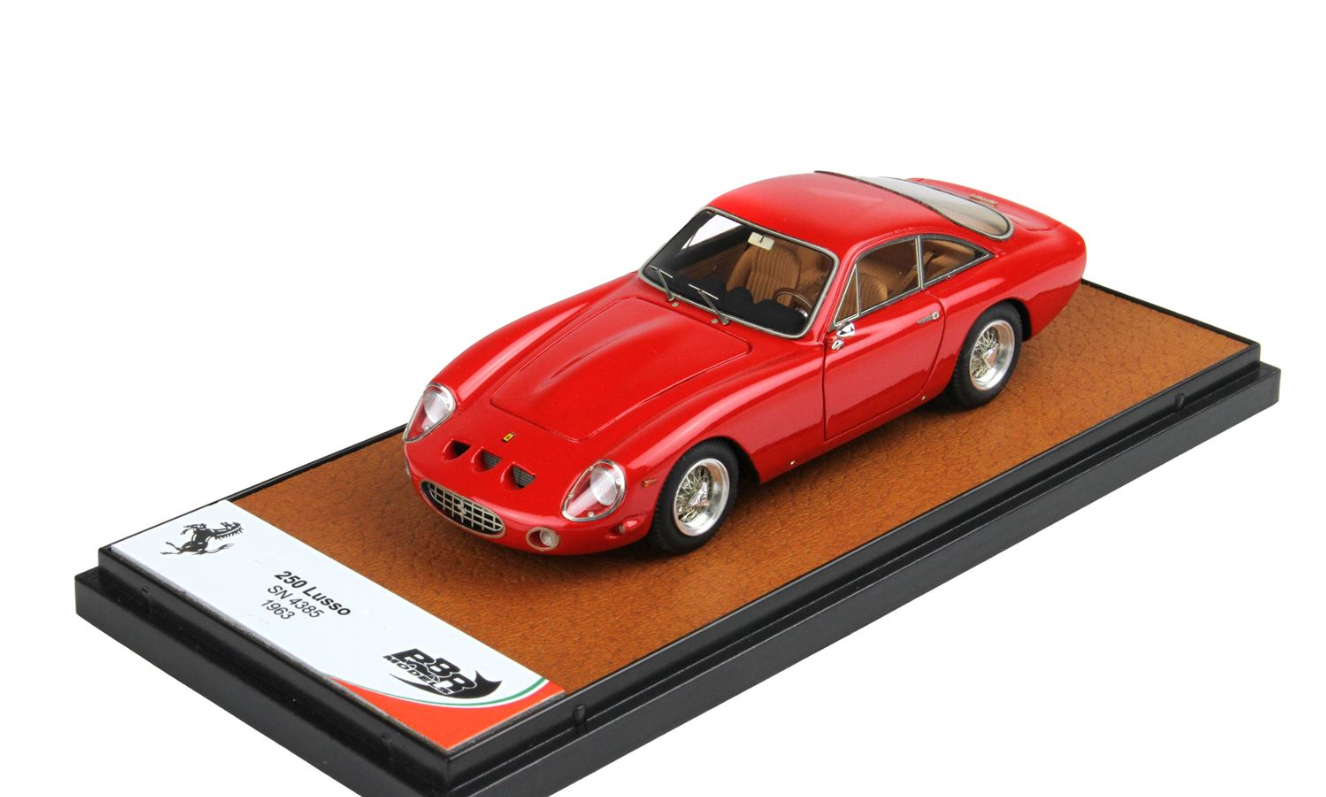 1/43 BBR 1963 Ferrari 250 Lusso SN 4385 (Red) Car Model - LIVECARMODEL.com