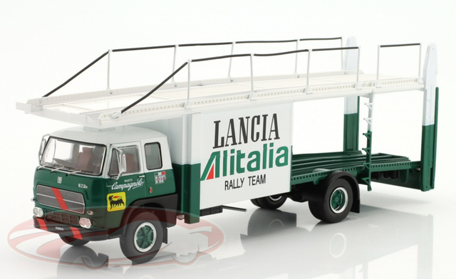 1/43 Ixo 1976 Fiat 673 Racing Transporter Lancia Alitalia Racing (Green ...