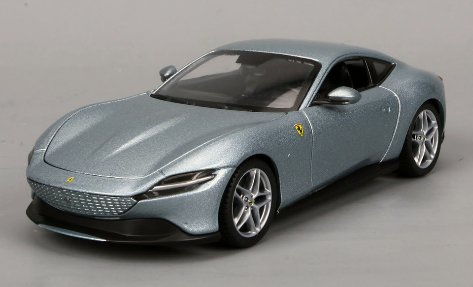 1/24 BBurago Ferrari Roma (Silver Gray Metallic) Diecast Car Model ...