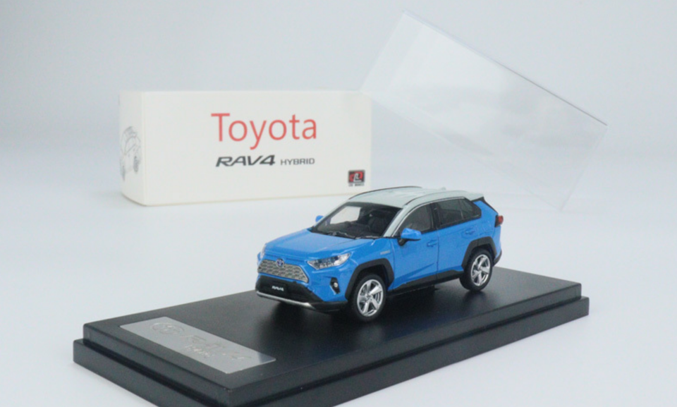 1/64 LCD Toyata RAV4 Hybrid Blue Diecast Car Model - LIVECARMODEL.com