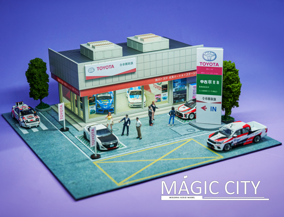 1/64 Magic City Japan Toyota Dealer Showroom Diorama (cars & figures ...