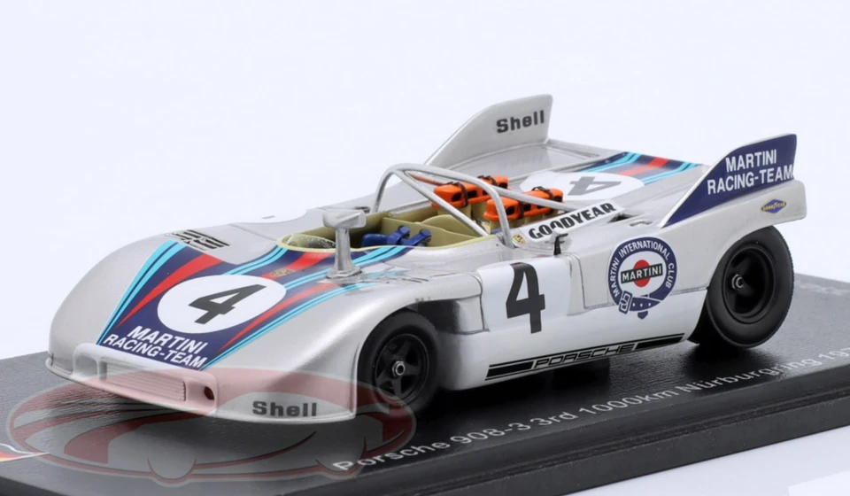 1/43 Spark 1971 Porsche 908/03 #4 3rd 1000km Nürburgring Martini Racing ...