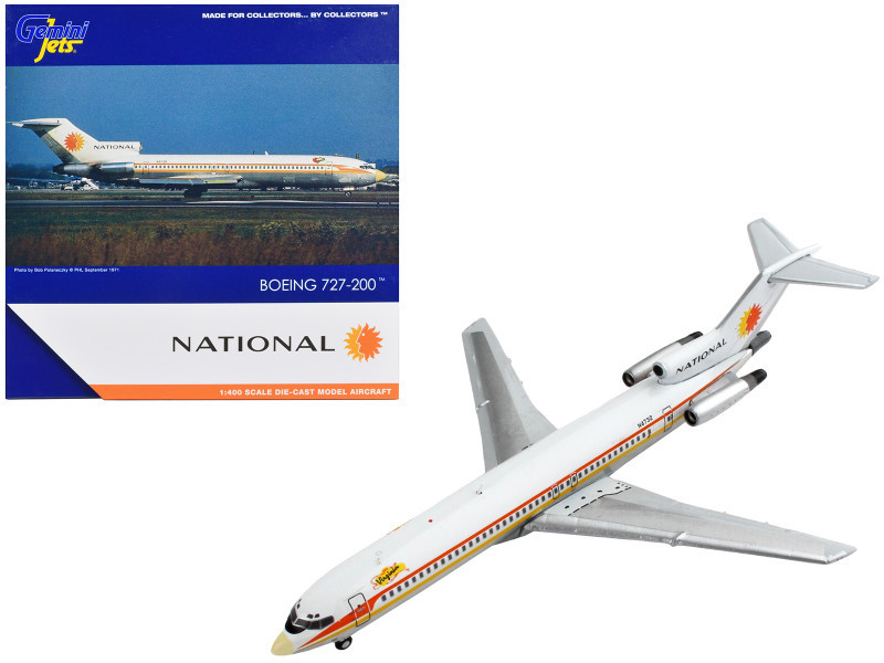 Boeing 727-200 Commercial Aircraft "National Airlines" White with ...