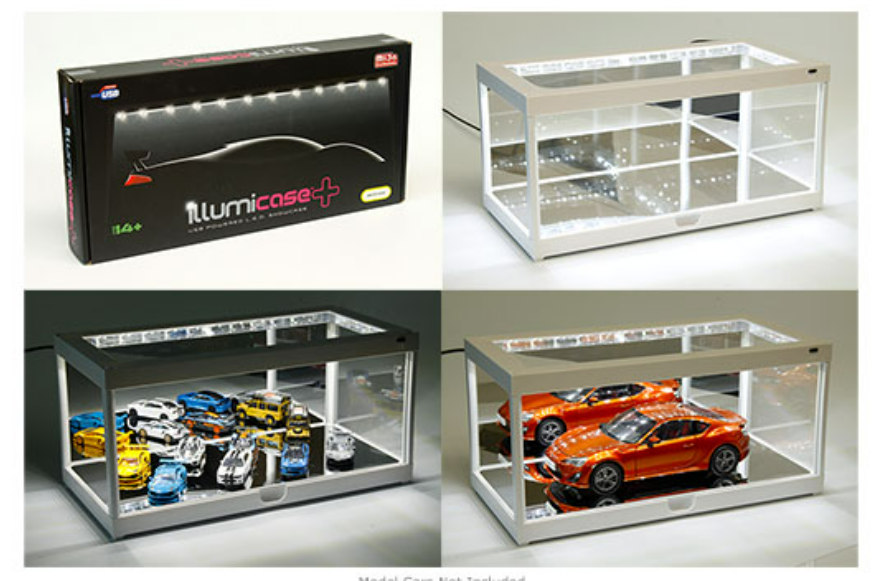 1/18 Scale Car Model Showcase with USD Powered Led Lighting and Mirror ...