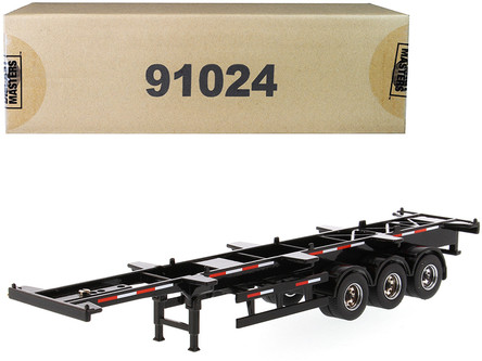 40' Skeleton Trailer Black "Transport Series" 1/50 Diecast Model by ...