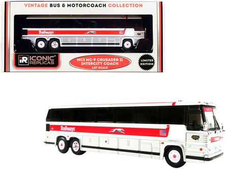 1980 MCI MC-9 Crusader II Intercity Coach Bus "Trailways" White and ...