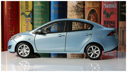 1/18 Dealer Edition Mazda 2 Sedan (Silver Blue) Diecast Car Model ...