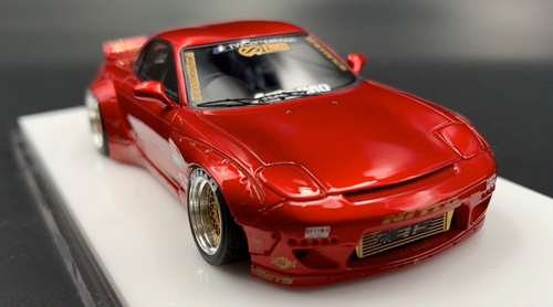 1/43 Fuelme Rocket Bunny Mazda RX-7 Red - LIVECARMODEL.com