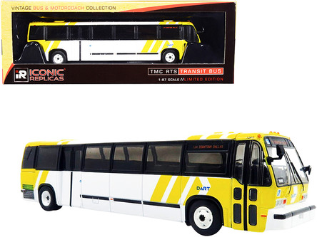1999 TMC RTS Transit Bus #164 Downtown Dallas "Dart" White and Yellow ...