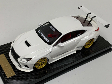 1/18 Dealer Edition Lexus RC F RCF Pandem Liberty Walk (White with Gold ...