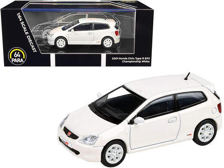 2001 Honda Civic Type R EP3 Championship White Metallic 1/64 Diecast ...