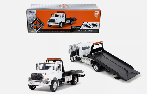 1/24 Jada International DuraStar 4400 Flatbed Tow Truck (White) Diecast ...