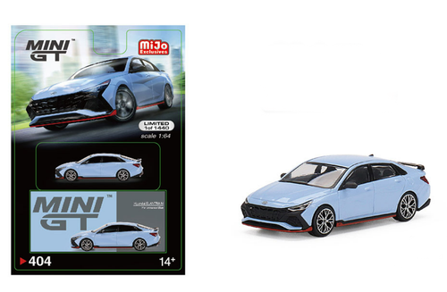 1/64 Mini GT Hyundai Elantra N Performance (Blue) Diecast Car Model ...