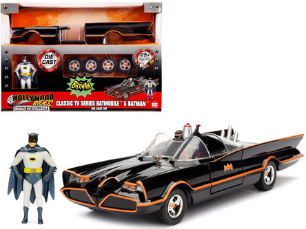 Model Kit Classic Batmobile Black with Batman Diecast Figure "Batman ...