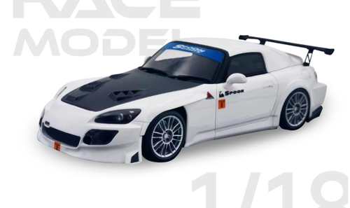 1/18 POPRACE Honda Spoon S2000 White Resin Car Model - LIVECARMODEL.com