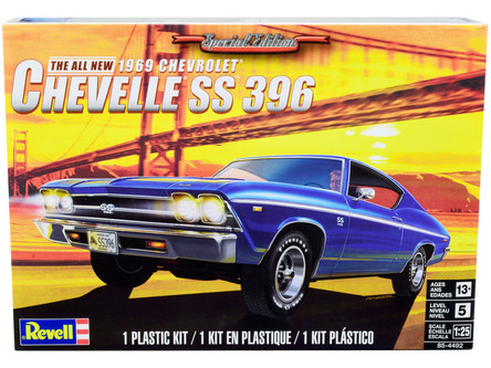 Level 5 Model Kit 1969 Chevrolet Chevelle SS 396 1/25 Scale Model Car ...