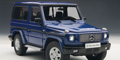 1/18 AUTOart Mercedes-Benz Mercedes MB G-Class G-Klasse G500 SWB (Blue ...