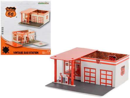 Vintage Gas Station "Phillips 66" Diorama "Mechanic's Corner" Series 9 ...